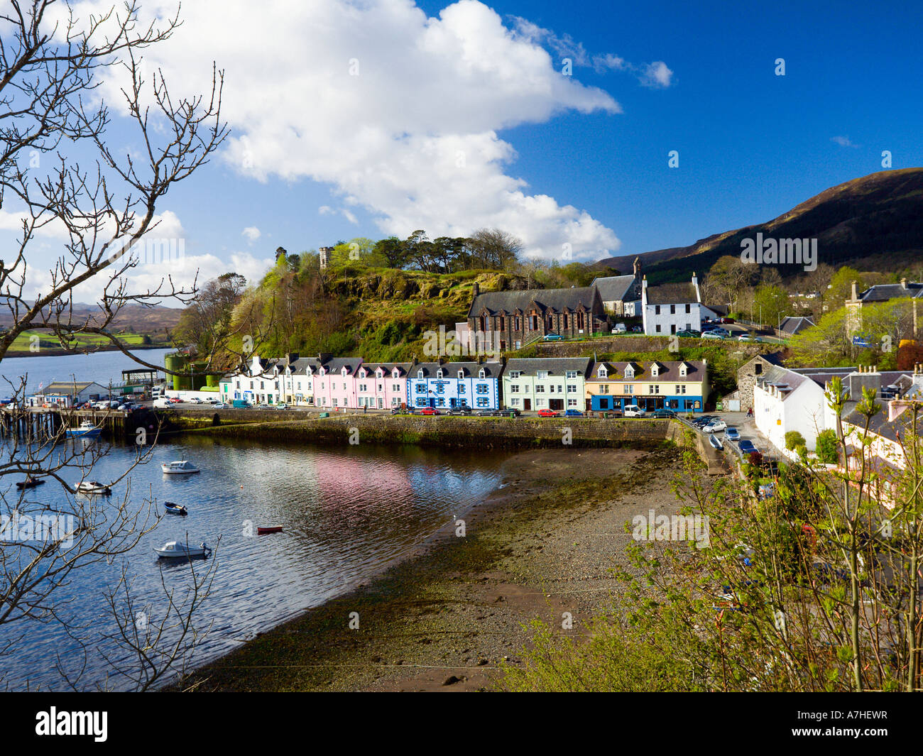 Portree or Port Rich is the largest town on Skye with colourful harbour ...