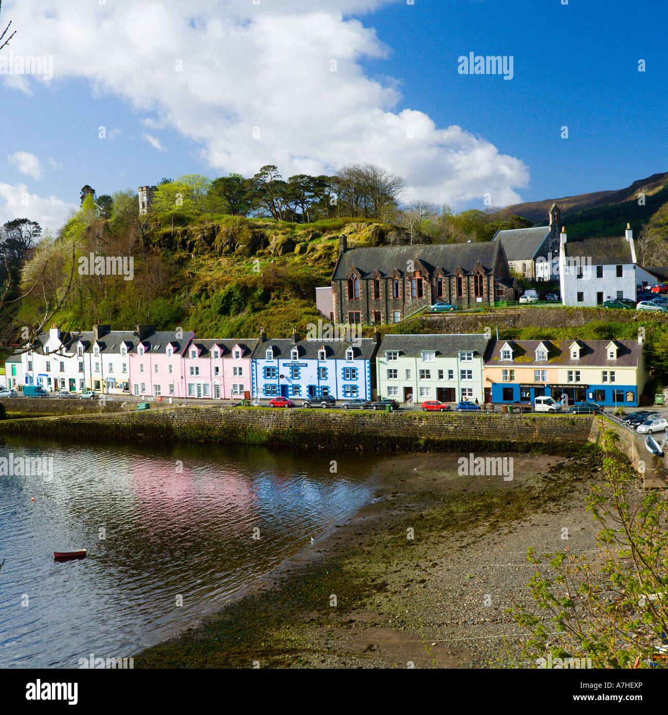 Portree or Port Rich is the largest town on Skye with colourful harbour ...
