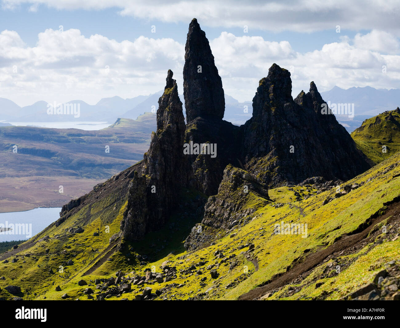 Old Man of Storr unusual rock formations Trotternish Skye Scotland ...