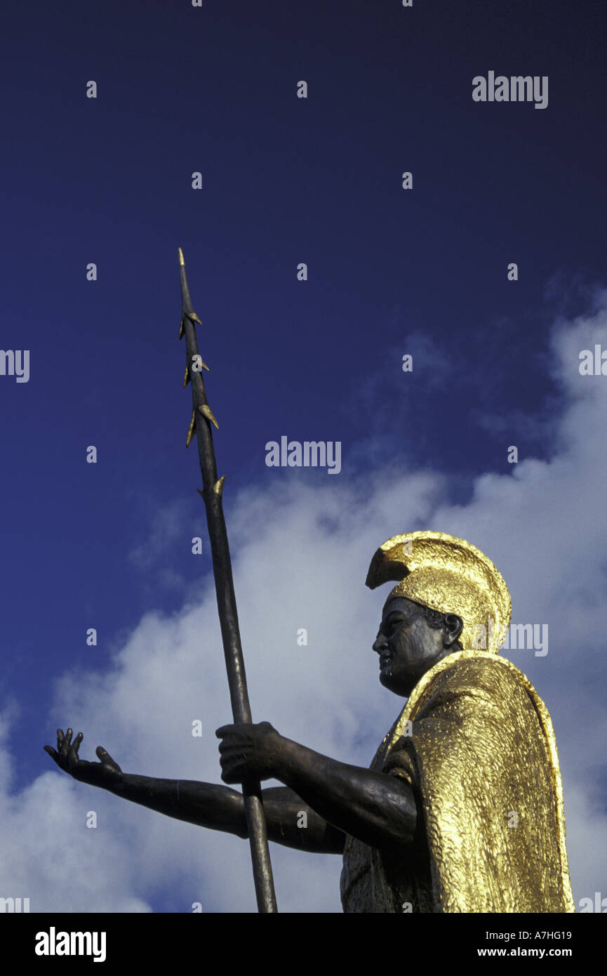 N.A., USA, Hawaii, Big Island, Hilo, Statue of King Kamehameha the ...