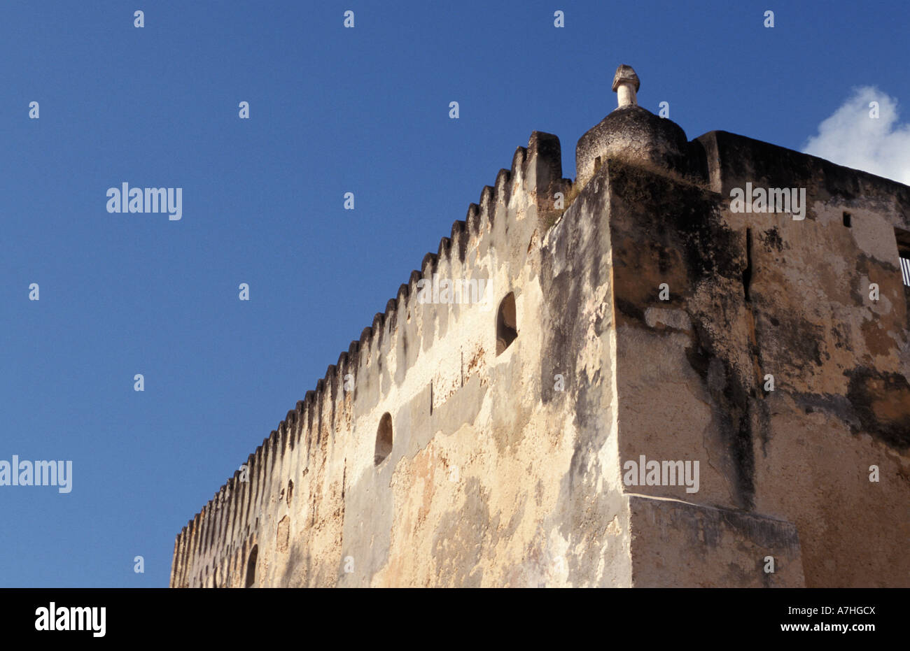 Fort Jesus was built by the Portuguese in 1593, Mombasa, Kenya Stock ...