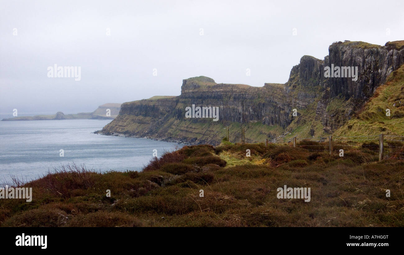 Cliffs along the Trotternish Peninsula Isle of Skye Scotland UK Stock ...