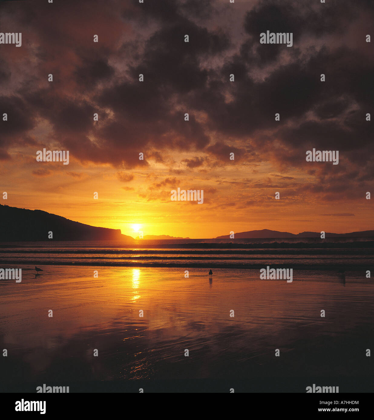 Sunset over Oberon Bay, Wilsons Promontory National Park, Victoria ...
