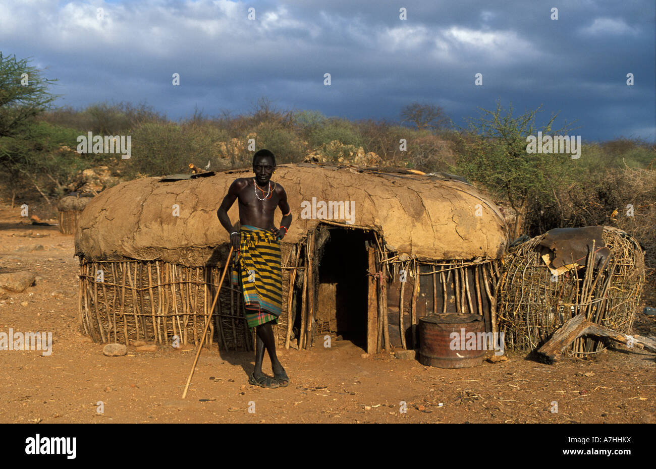Samburu homestead hi-res stock photography and images - Alamy