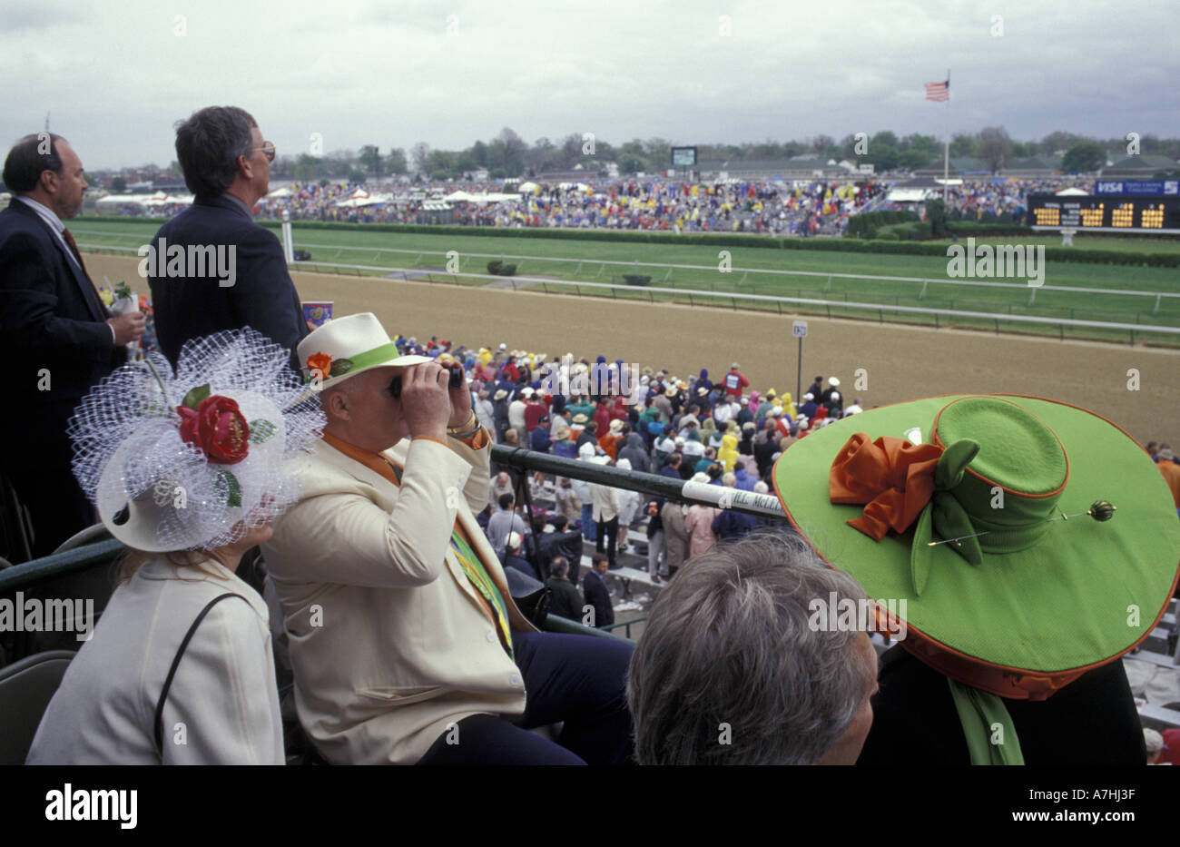 NA, USA, Kentucky, Louisville. Derby day at Churchill Downs race track ...