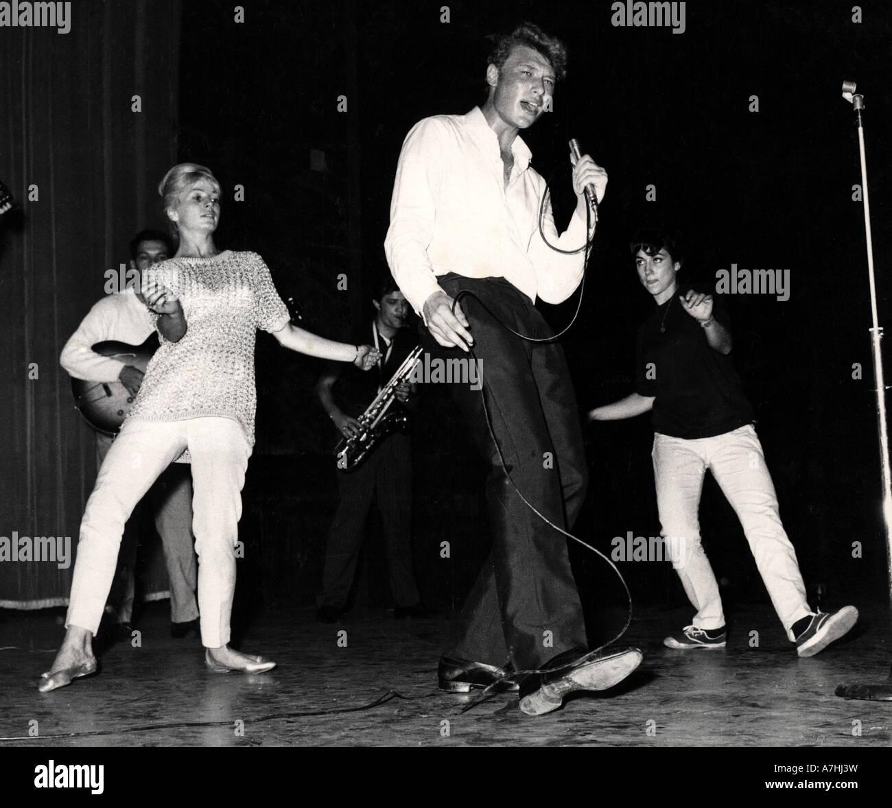 JOHNNY HALLIDAY French pop singer about 1960 Stock Photo - Alamy