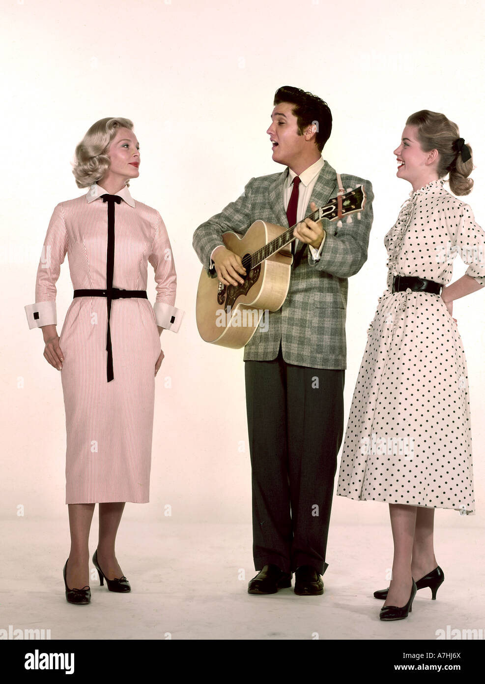 LOVING YOU 1957 Paramount film with from left: Lizabeth Scott, Elvis ...