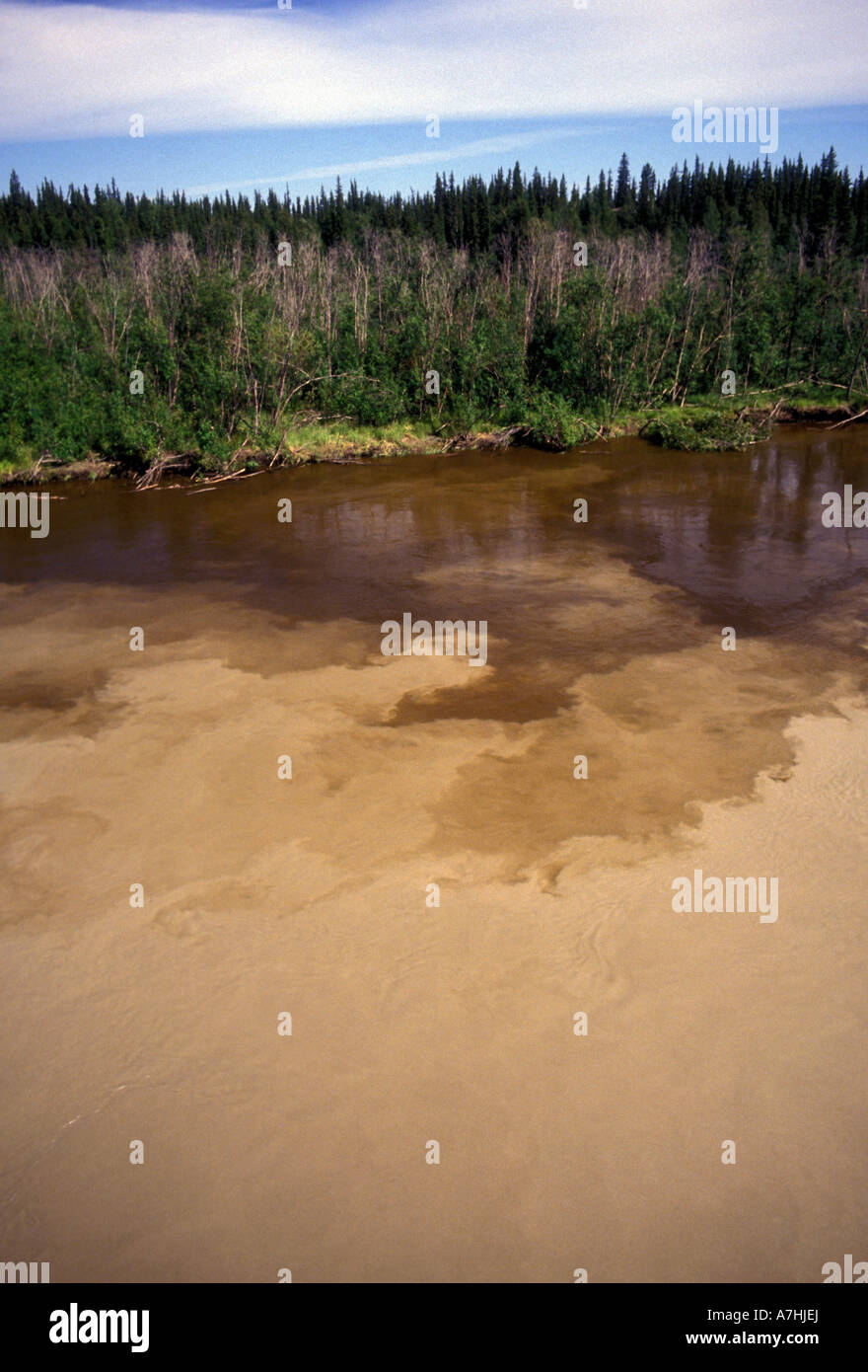meeting of the waters, Tanana River meets Chena River, Tanana River ...