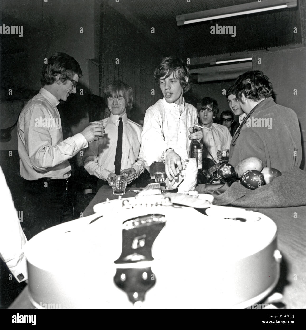 ROLLING STONES about 1966 with Manager Andrew Oldham at left. Photo ...