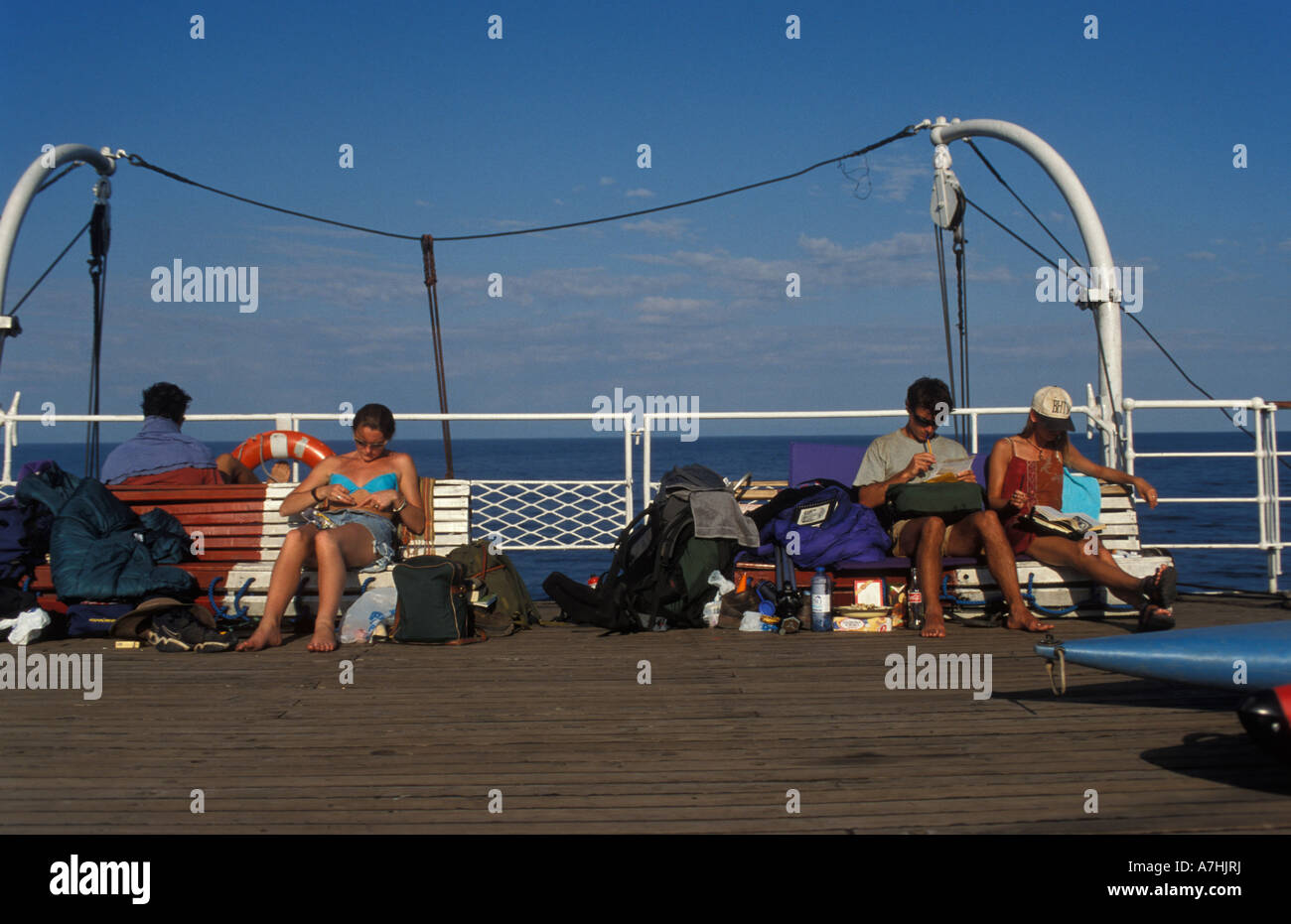 deck of the the MV Ilala lake ferry, Lake Malawi, Malawi Stock Photo ...