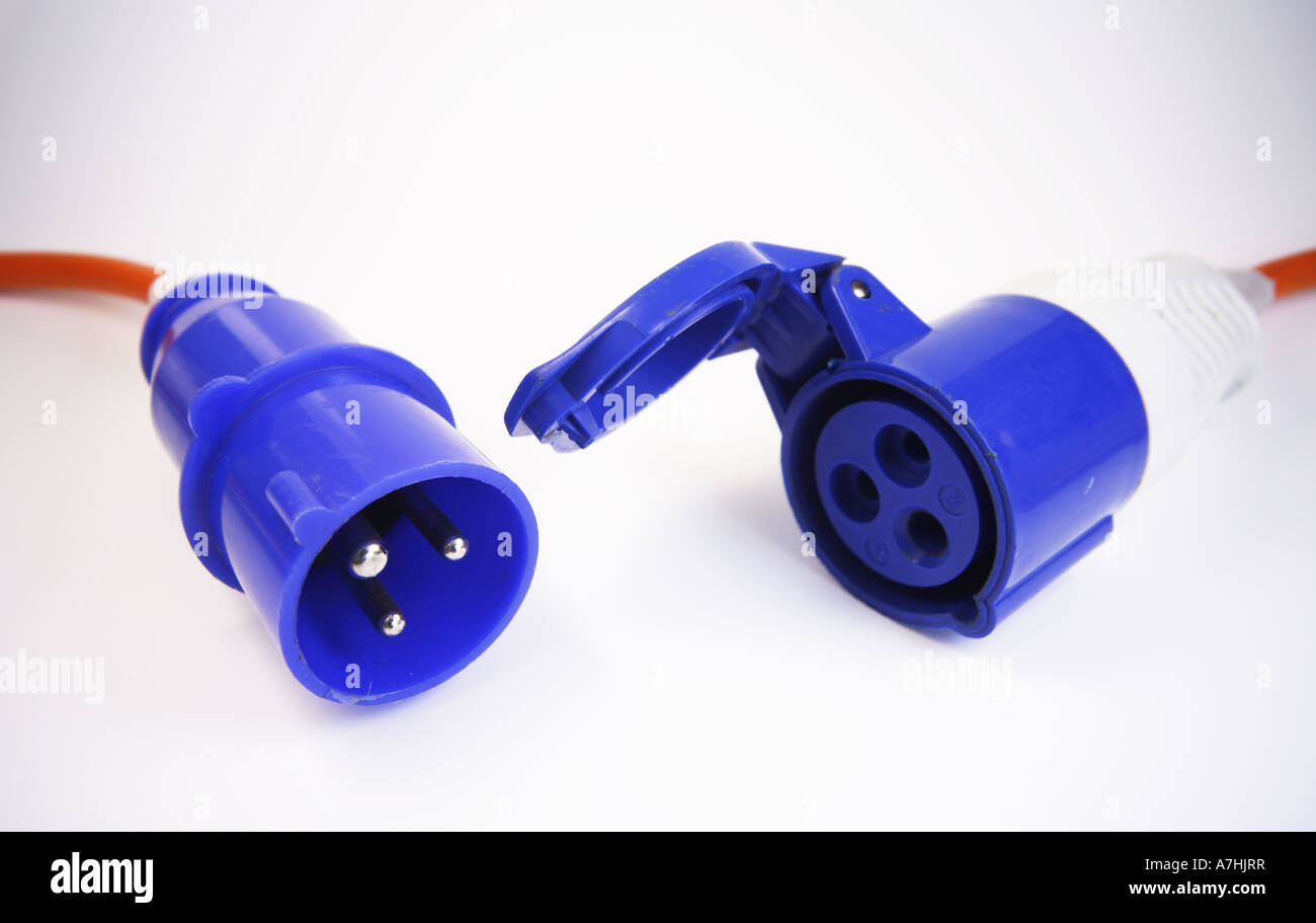 BS EN 60309-2 plug and socket Stock Photo - Alamy