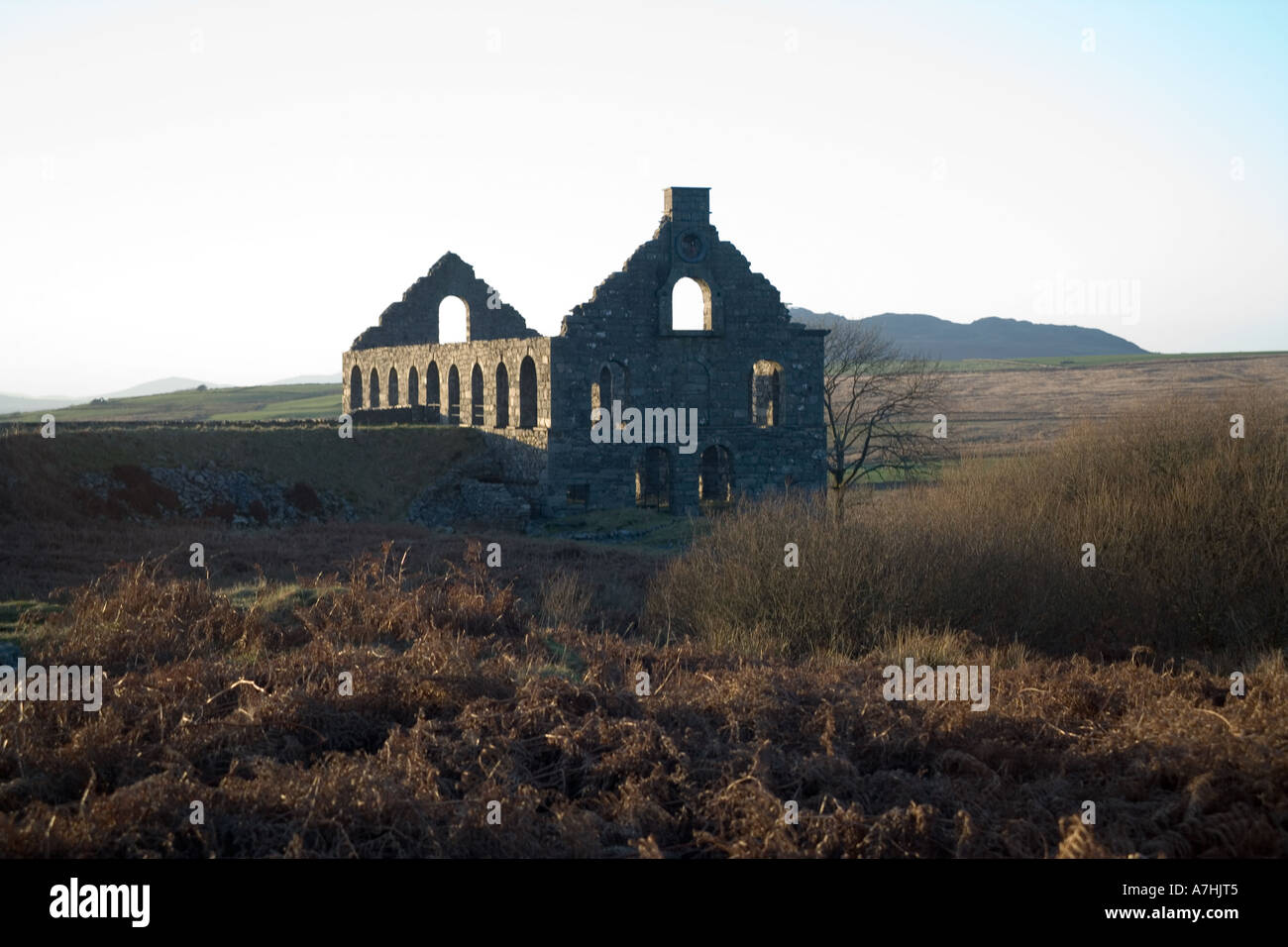 Old slate factory in the Cwmystradllyn valley ,North Wales,United ...