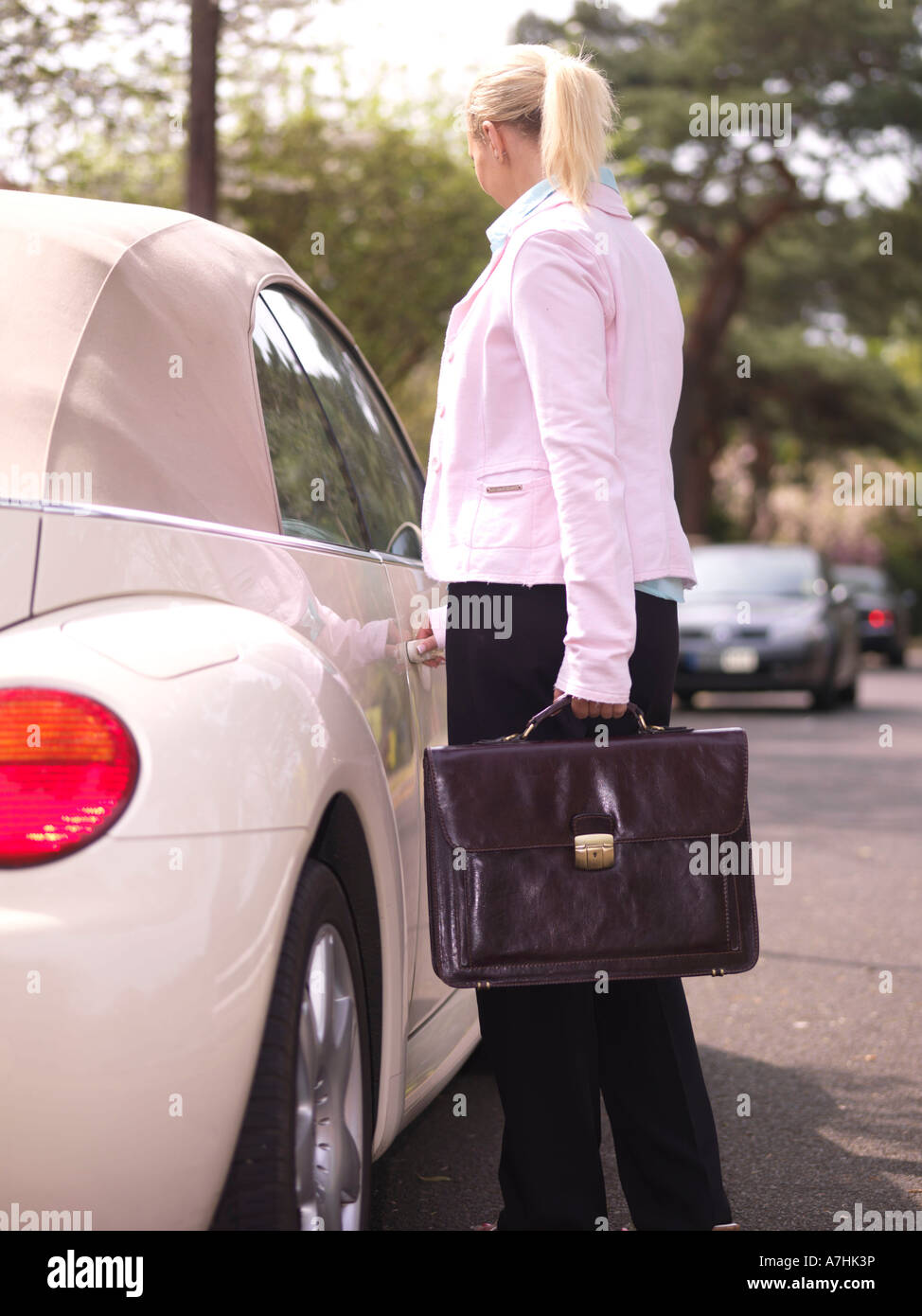 Young Woman Going to Work Model Released Stock Photo - Alamy
