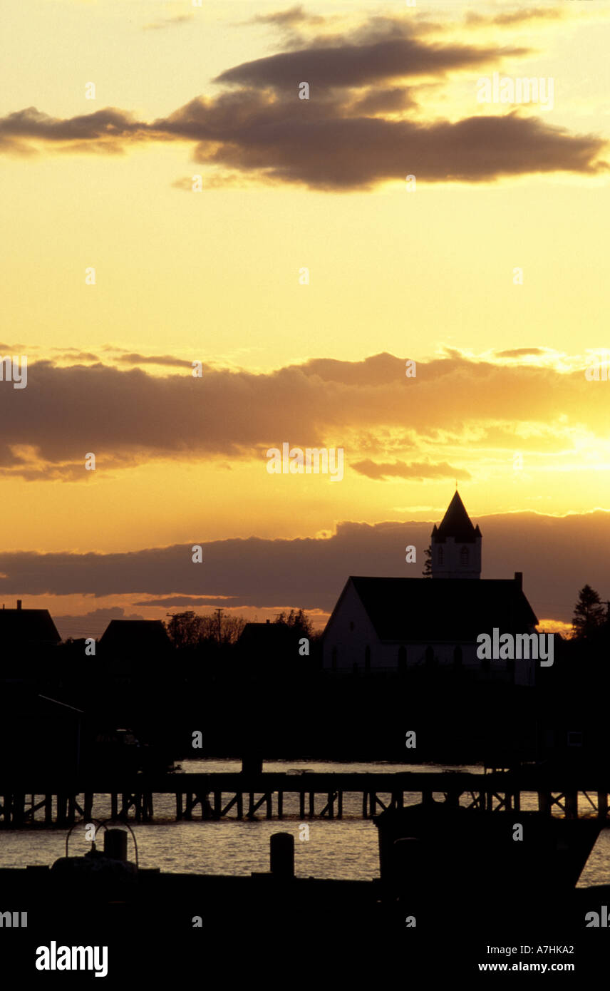North America, US, ME, The fishing village of Jonesport, Maine enjoys a ...