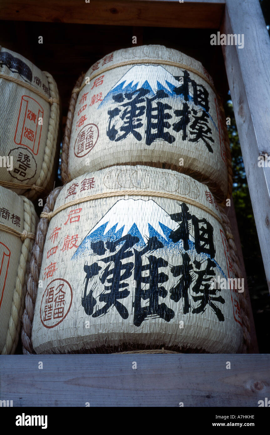 Japan, Sendai, Sake Kegs Stock Photo - Alamy