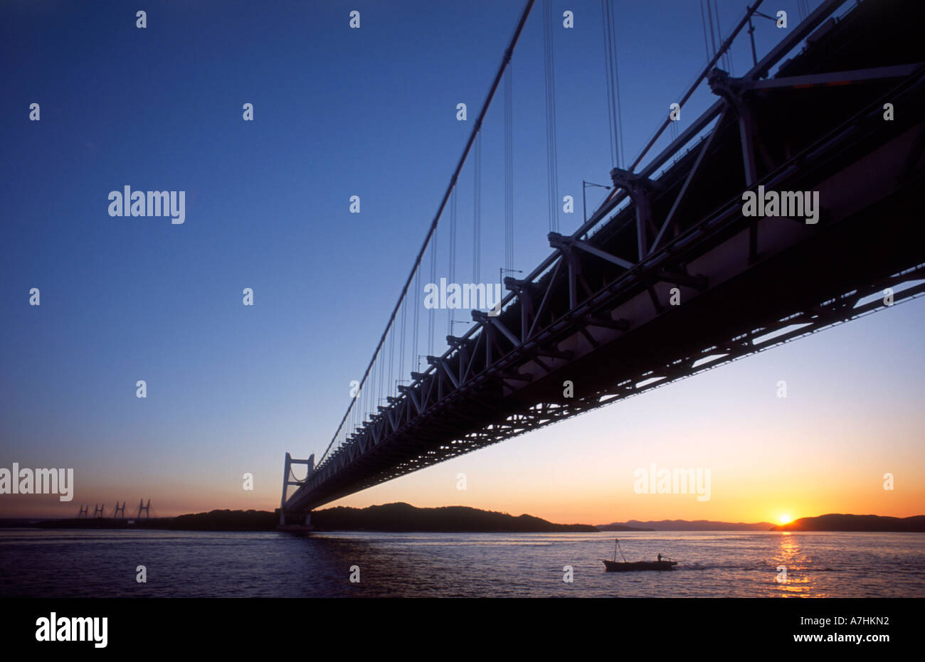 Okayama, Seto Ohashi Bridge Stock Photo - Alamy