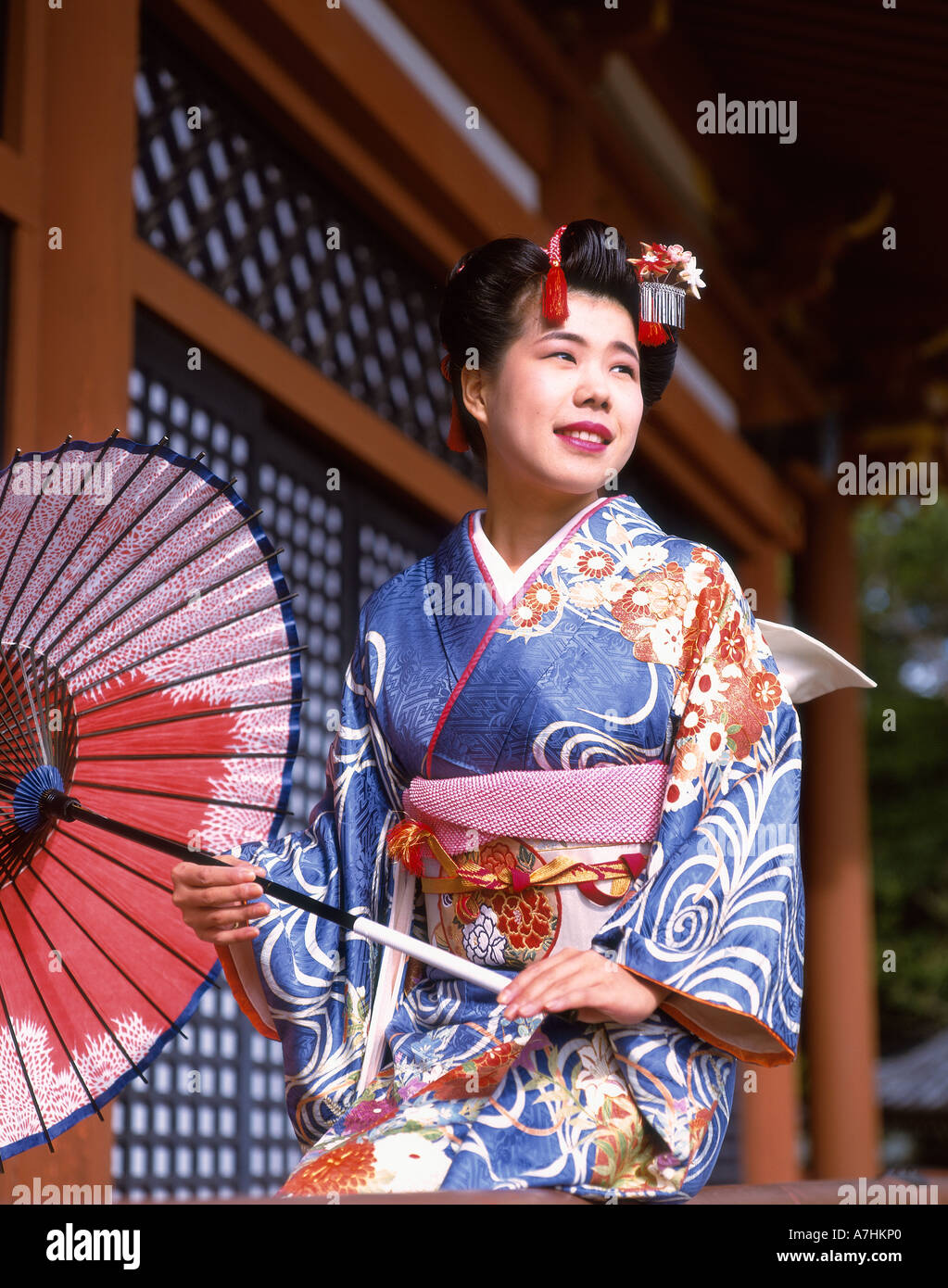 Traditional Costume, Woman Wearing Kimono Stock Photo - Alamy