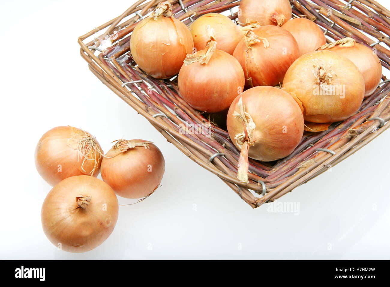 Fresh Uncooked Large White Spanish Onions With No People Stock Photo ...