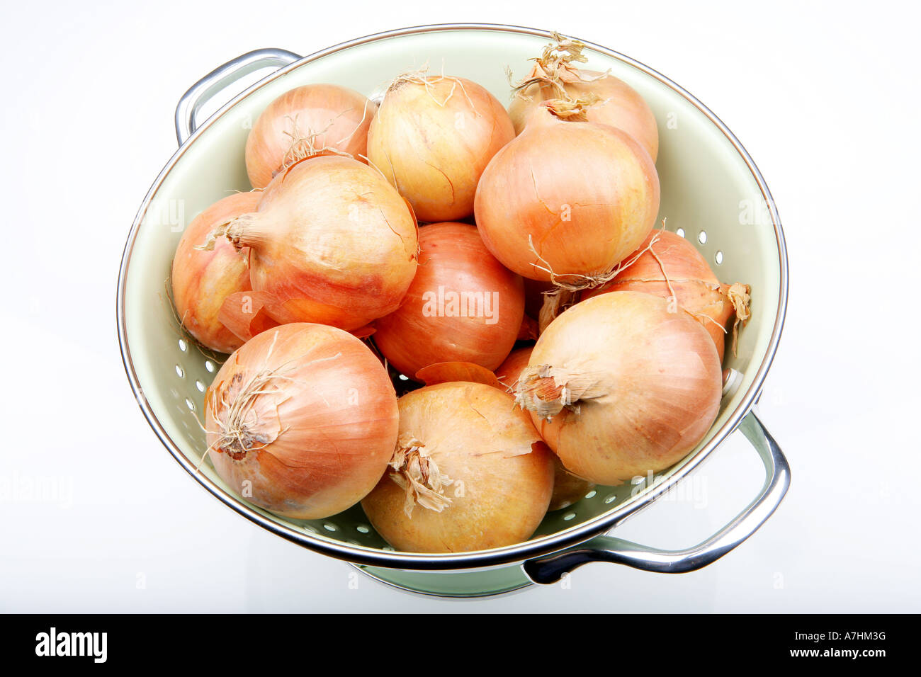 Fresh Uncooked Large White Spanish Onions With No People Stock Photo ...
