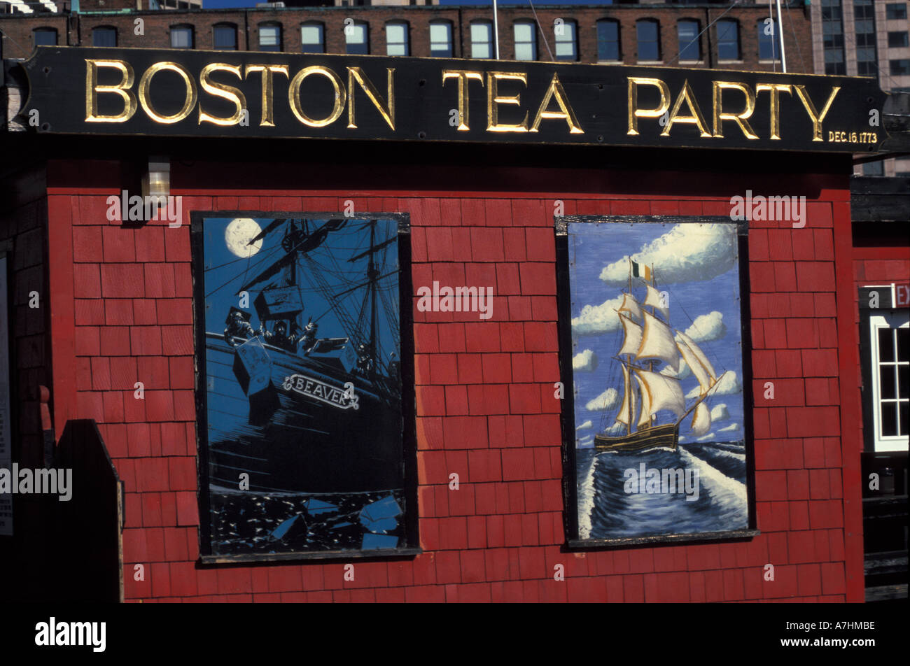 Boston tea party painting hi-res stock photography and images - Alamy