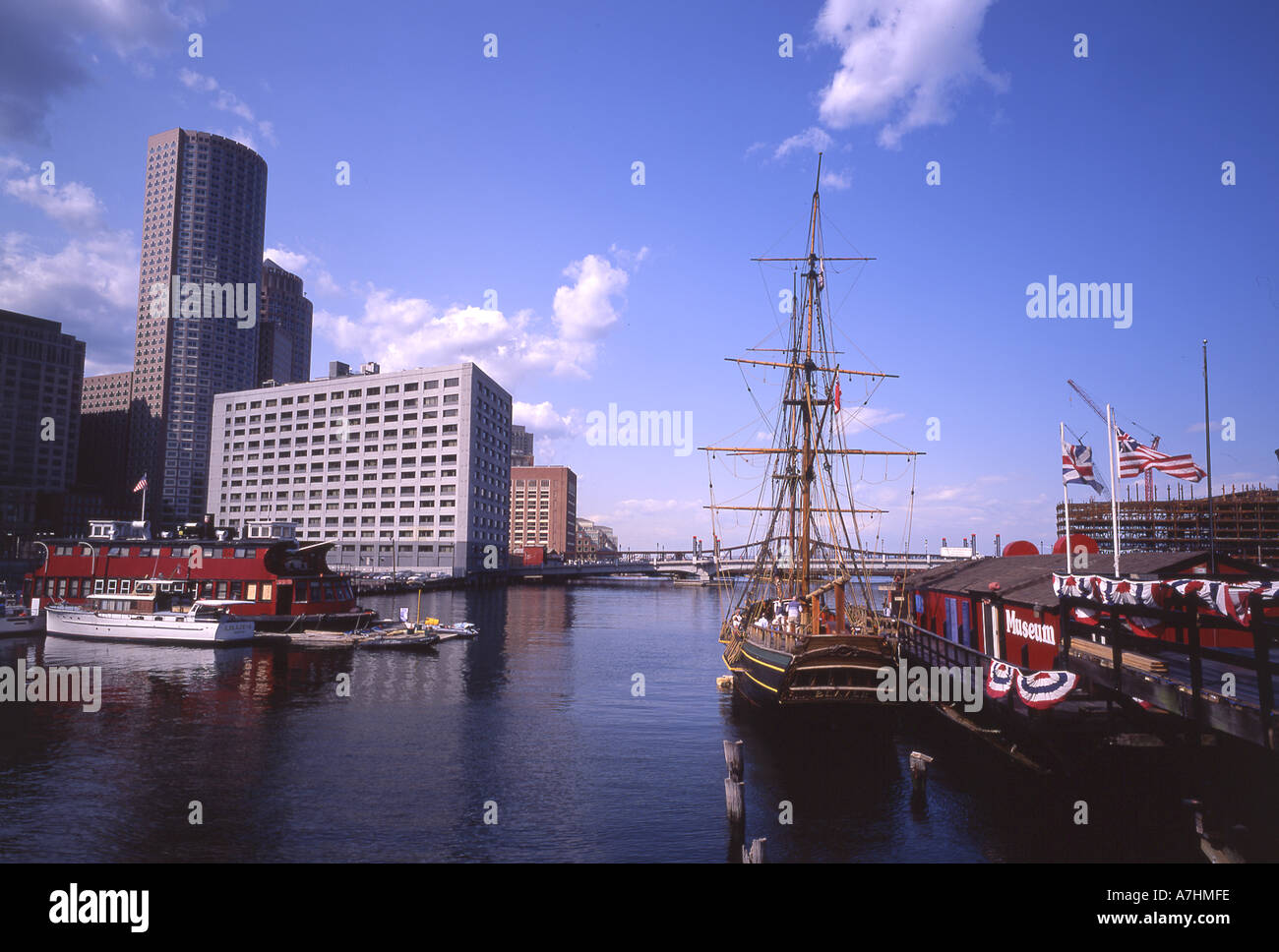 USA, Massachusetts, Boston Tea Party Ship and waterfront Stock Photo ...