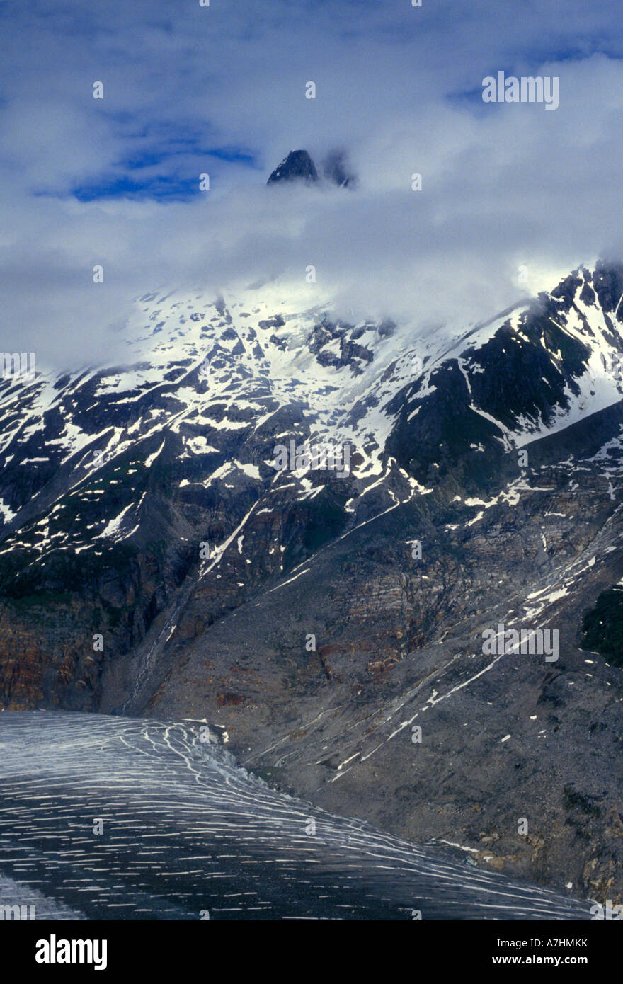 Meade Glacier part of the Juneau icefield near Haines Inside Passage ...