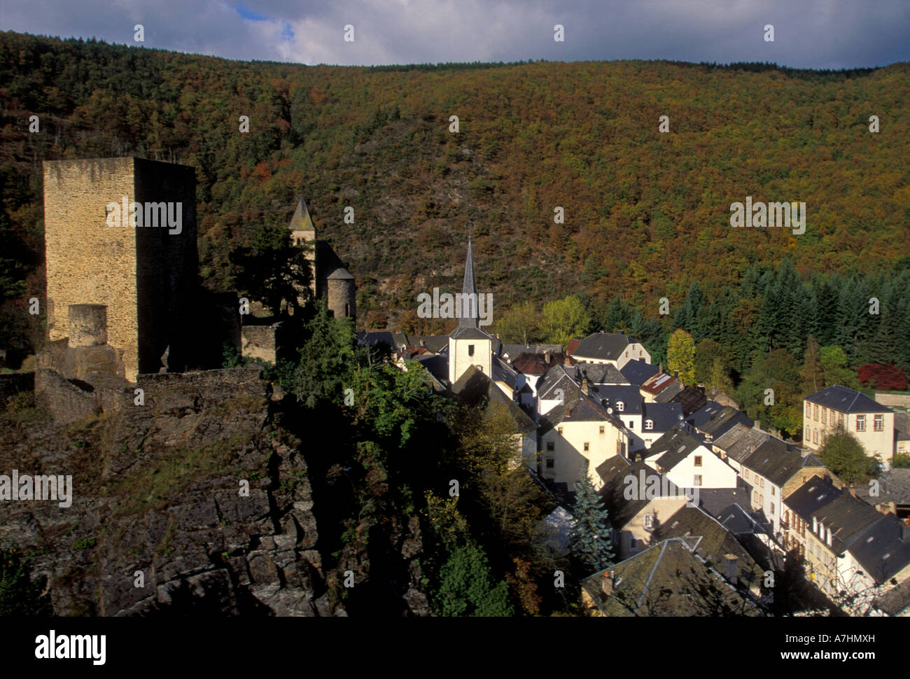 Castle Esch sur Sure Diekirch Luxembourg Europe Stock Photo - Alamy