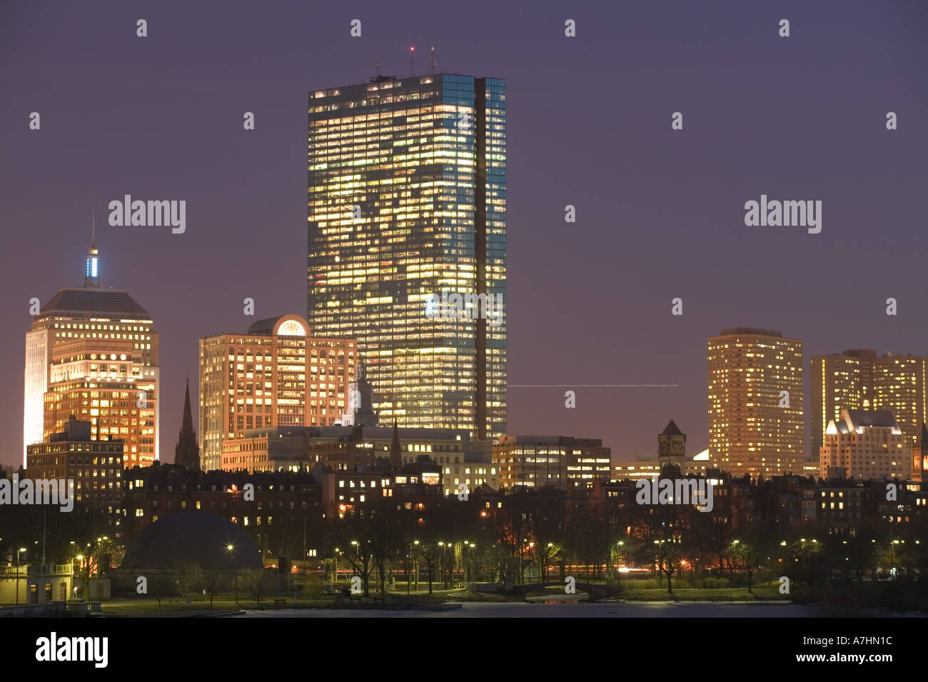 Massachusetts boston charles river back bay hi-res stock photography ...