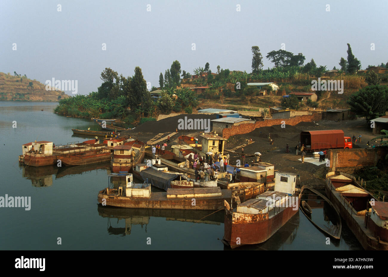 Gisenyi harbour, Lake Kivu, Rwanda Stock Photo - Alamy