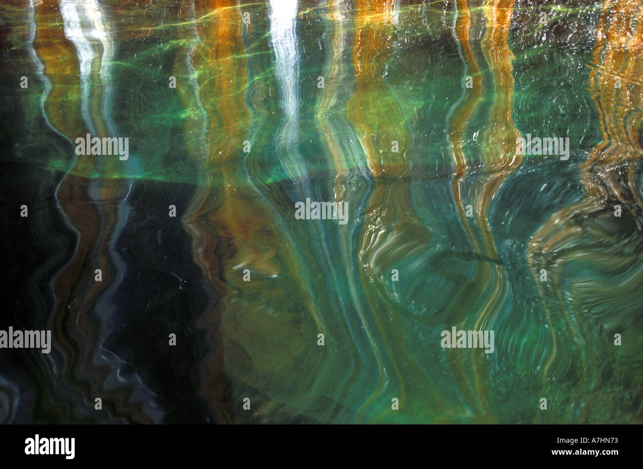 Stained Rock Underwater; Pictured Rocks National Lakeshore; Munising ...
