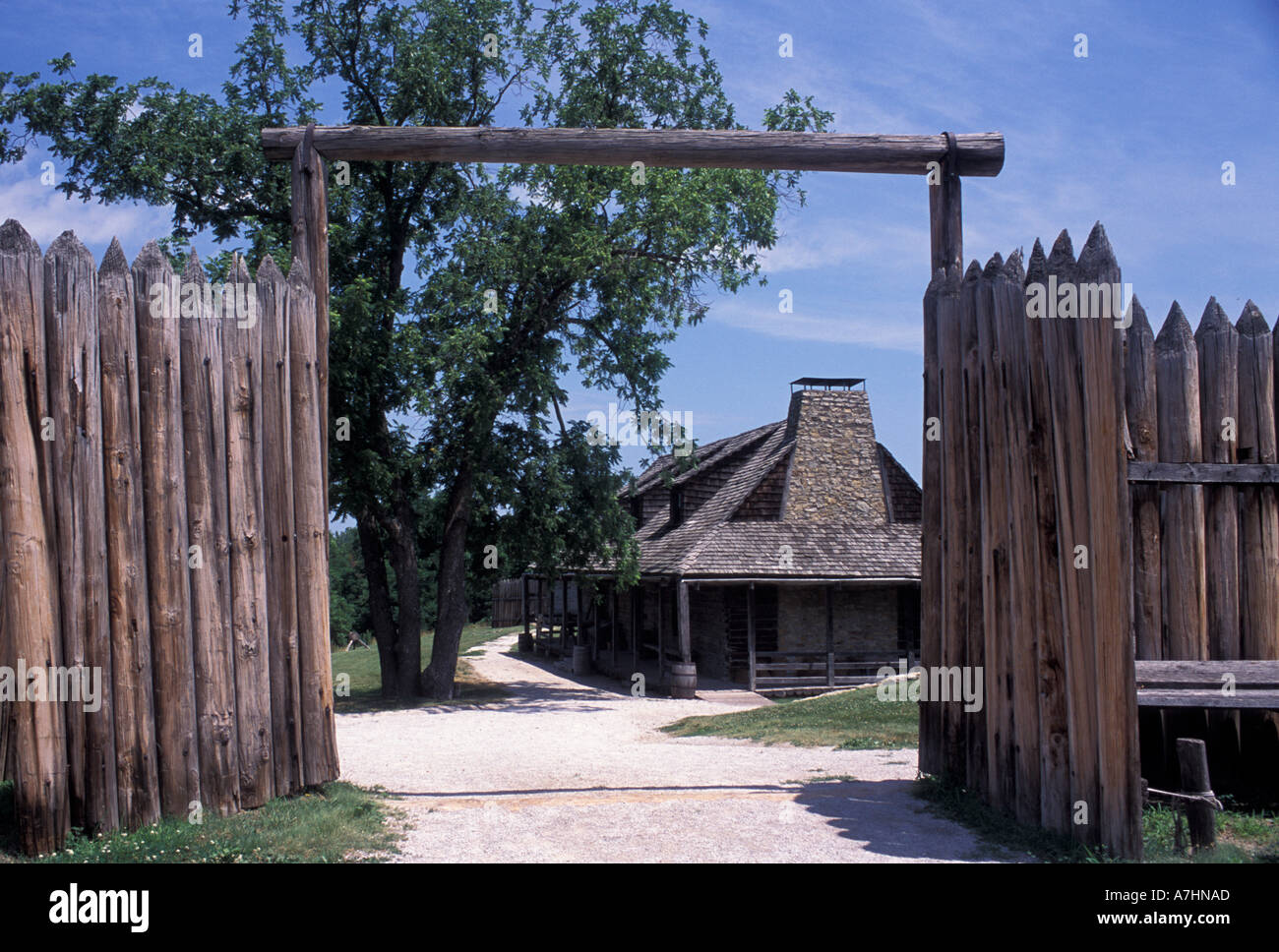 USA, Missouri, Sibley, Fort Osage Nat'l Historic Landmark, built to ...