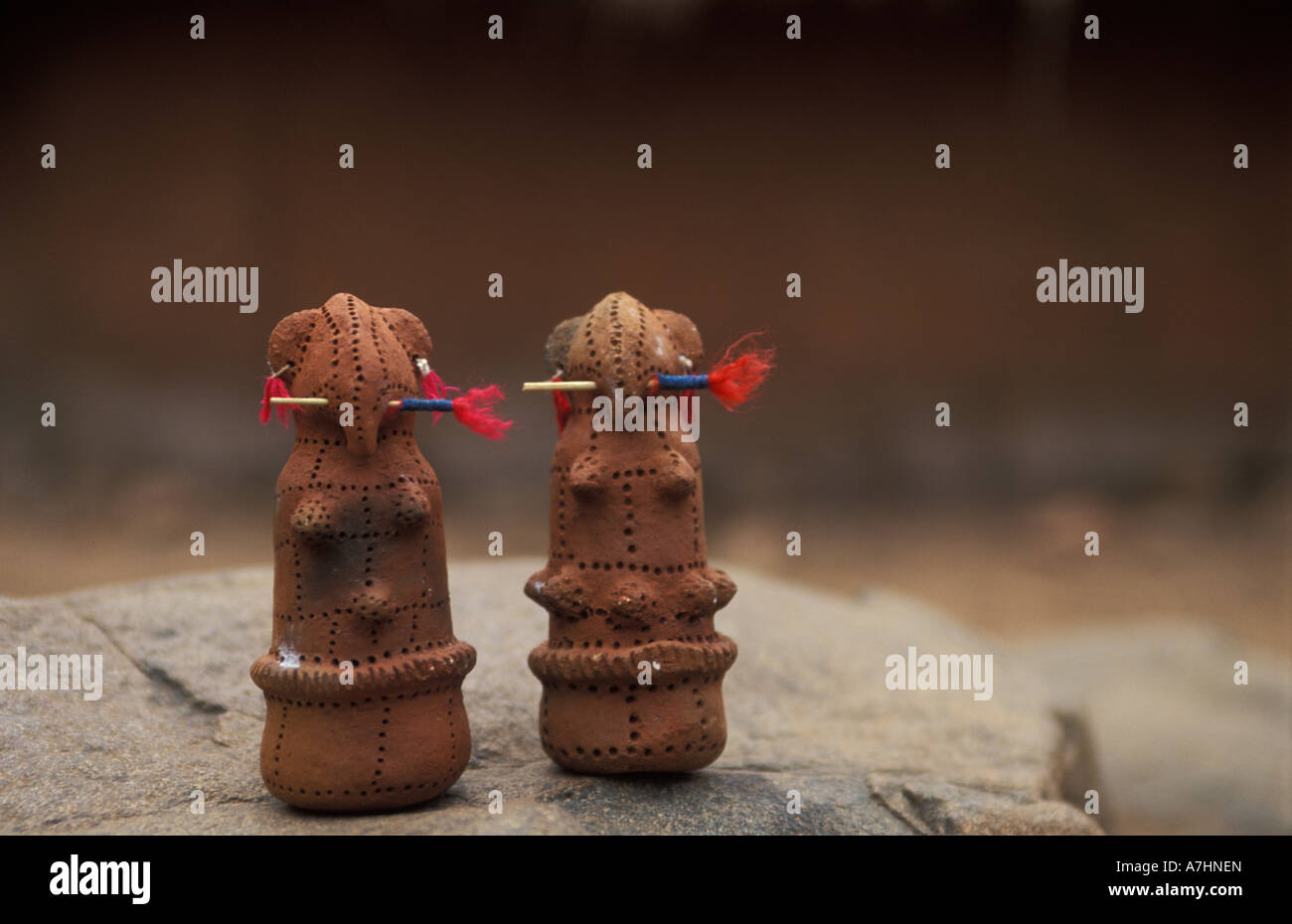 clay figures depicting Bedik woman with porcupine coils Iwol Bedik ...