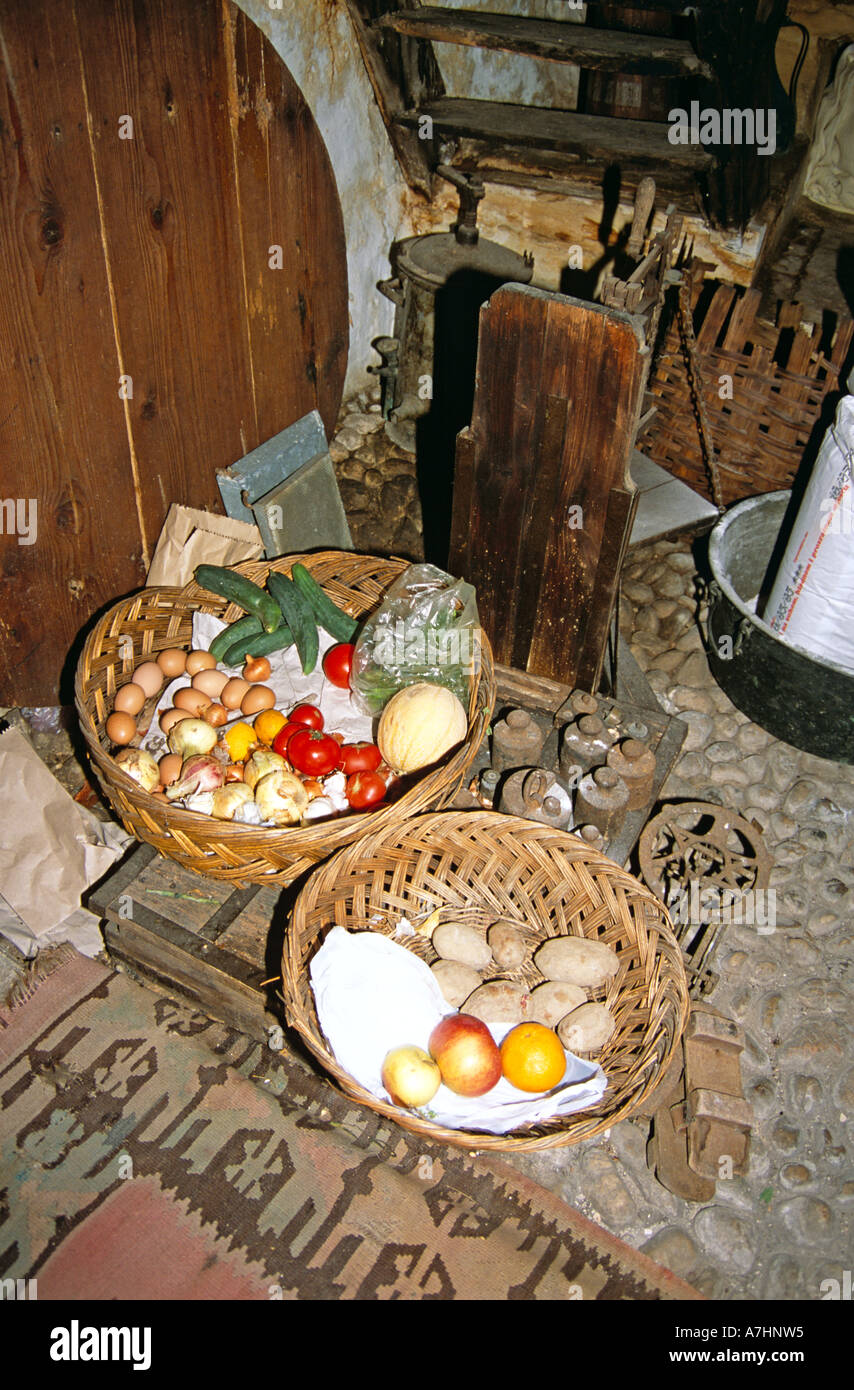 Kajtaz Turska Kula, Kajtaz Turkish House, food on display in kitchen ...