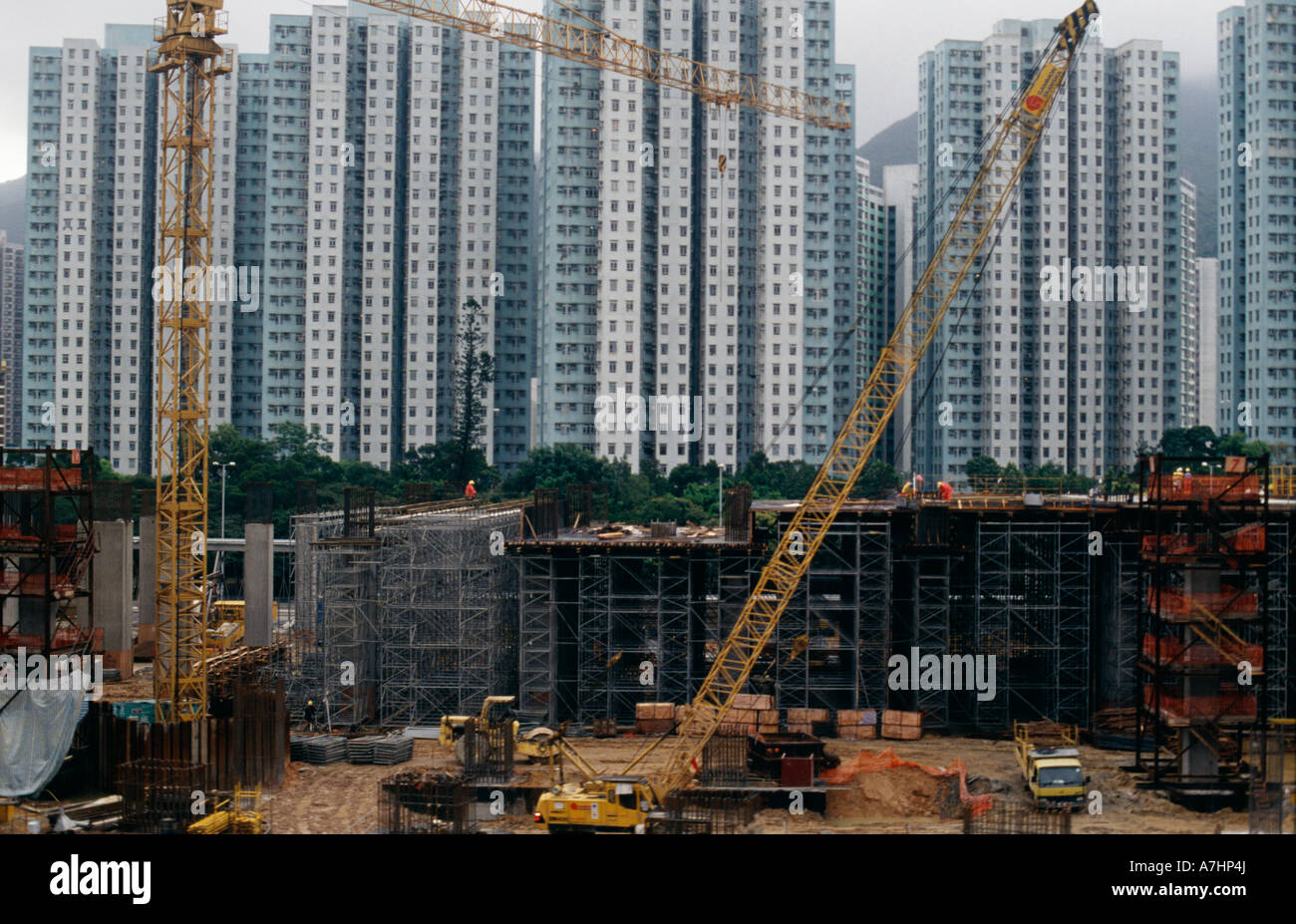 Construction site in Hong Kong Stock Photo - Alamy