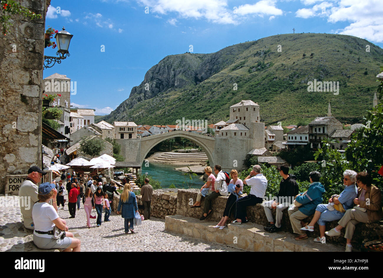 Stari bridge connecting mostar hi-res stock photography and images - Alamy