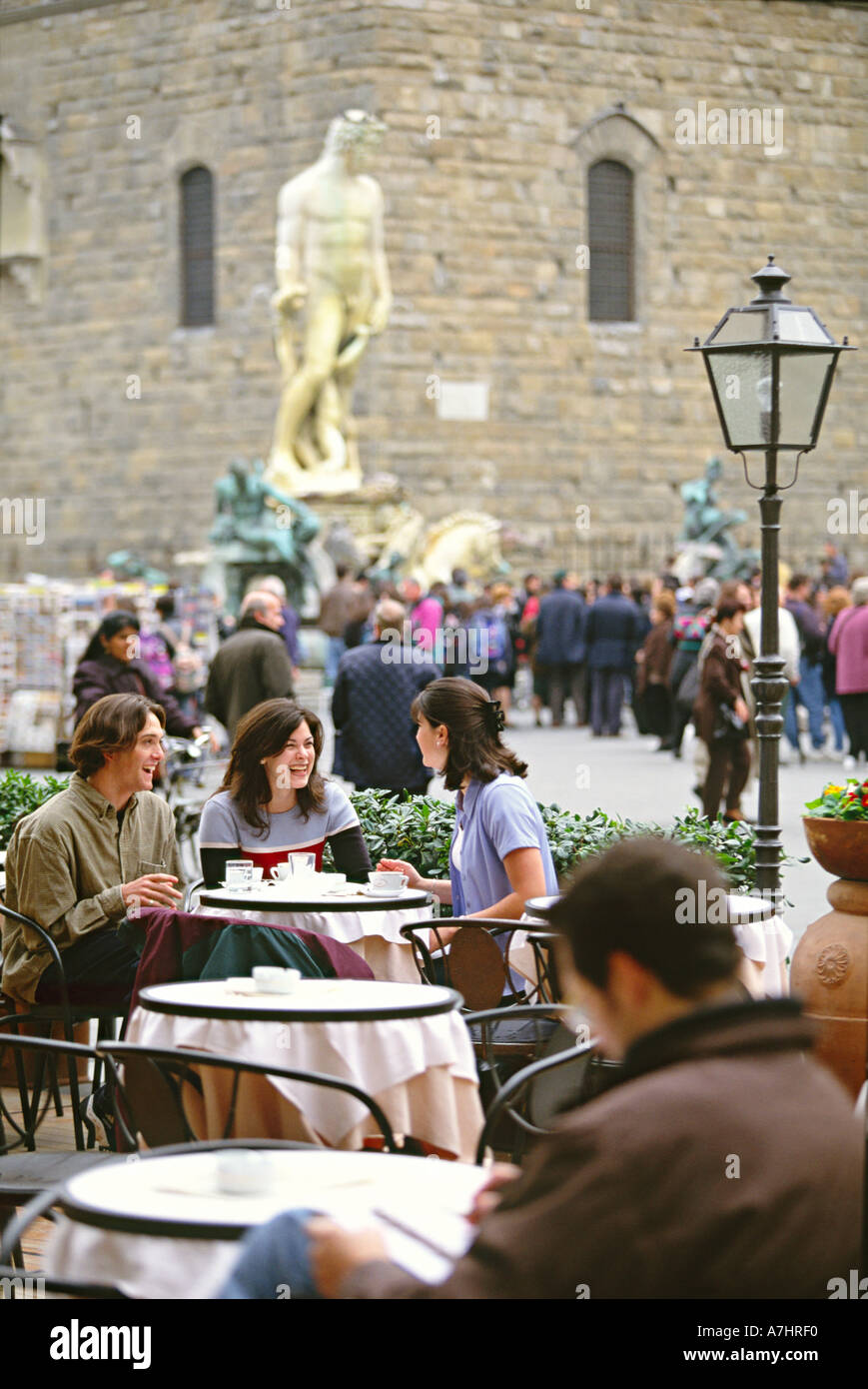 People having Lunch at a Cafe in Florence Italy People Lunch Cafe ...