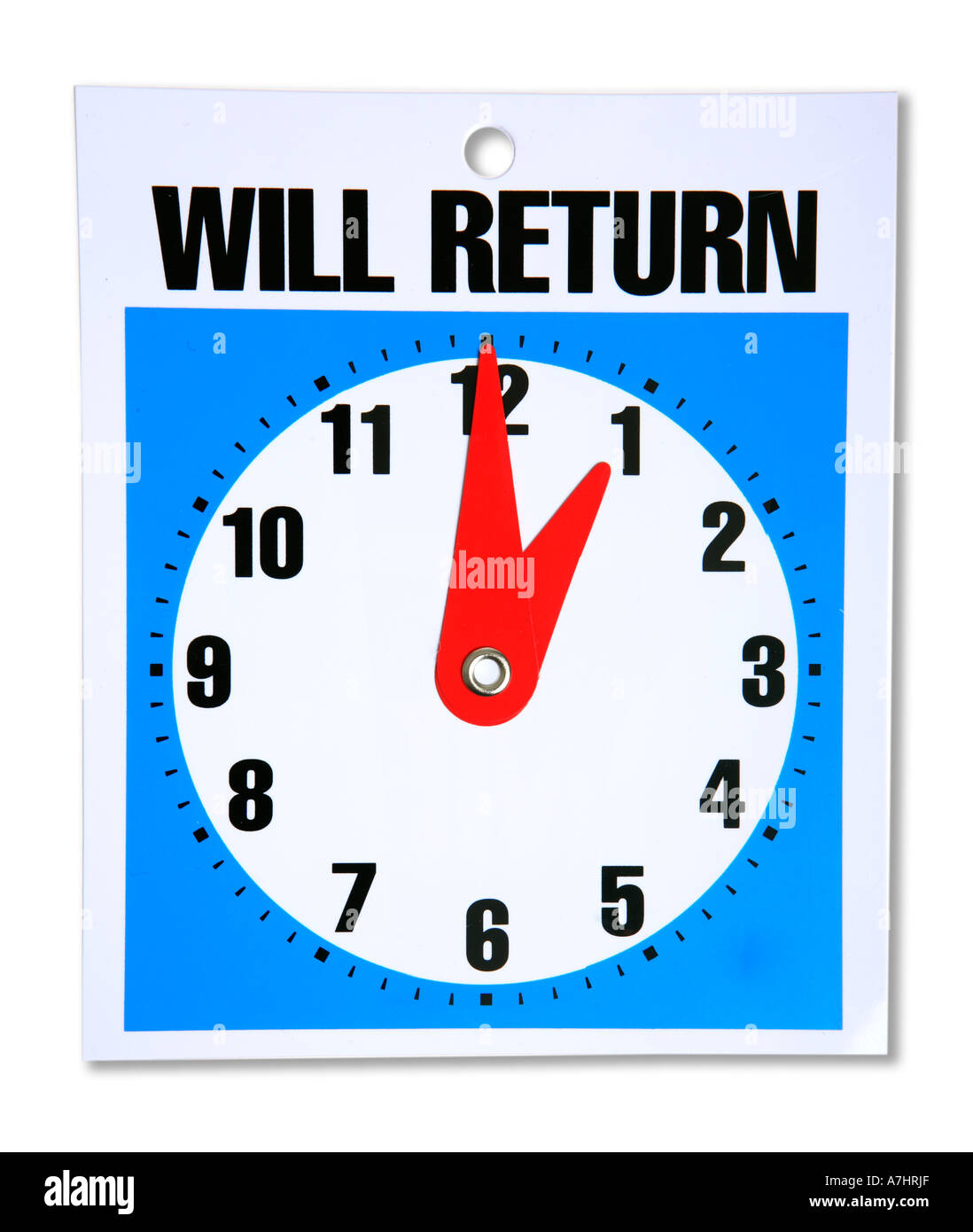 Will return clock Stock Photo - Alamy