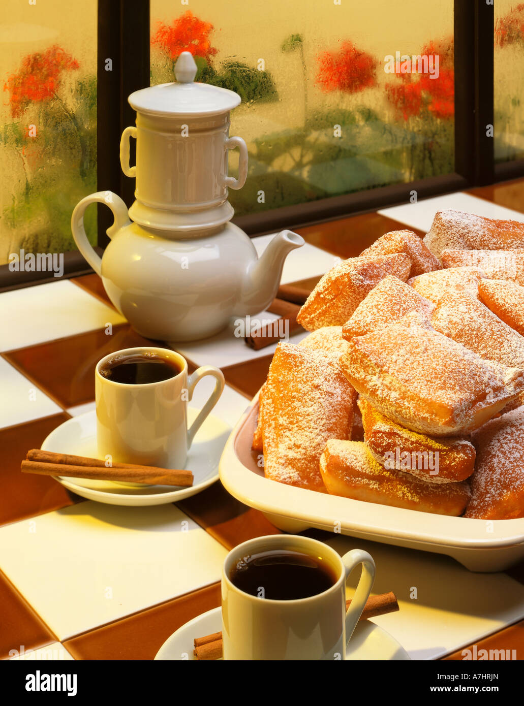 Beignets and Coffee from New Orleans Stock Photo - Alamy