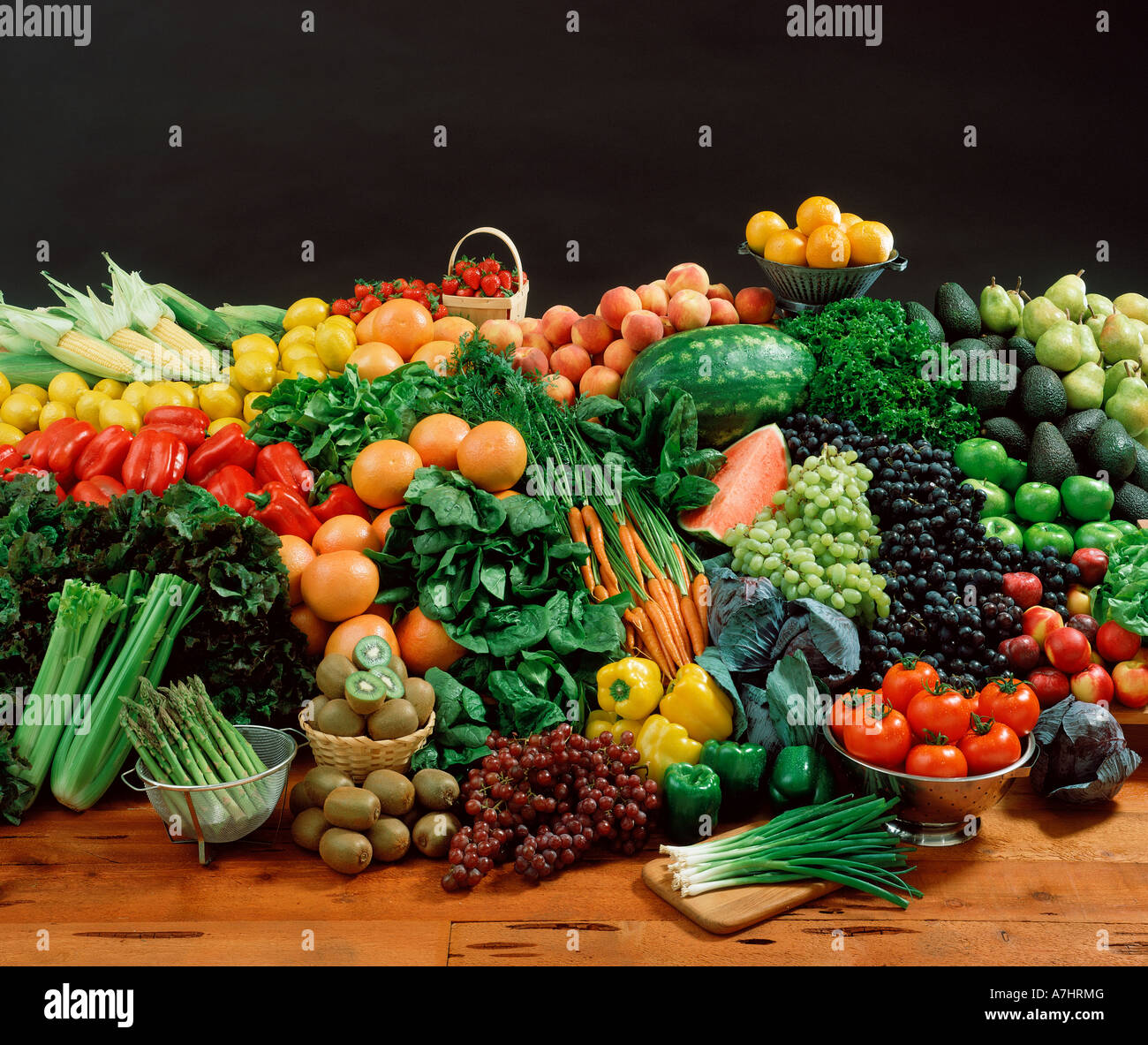 Fresh Fruits and Vegetables Stock Photo - Alamy