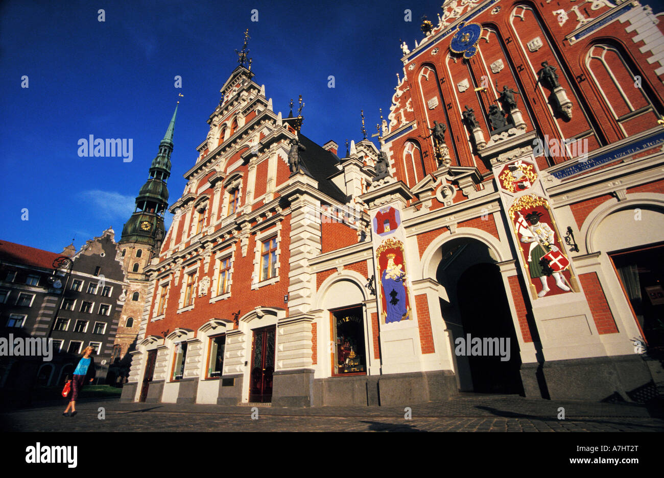 house of blackheads & st peters, riga.latvia Stock Photo - Alamy