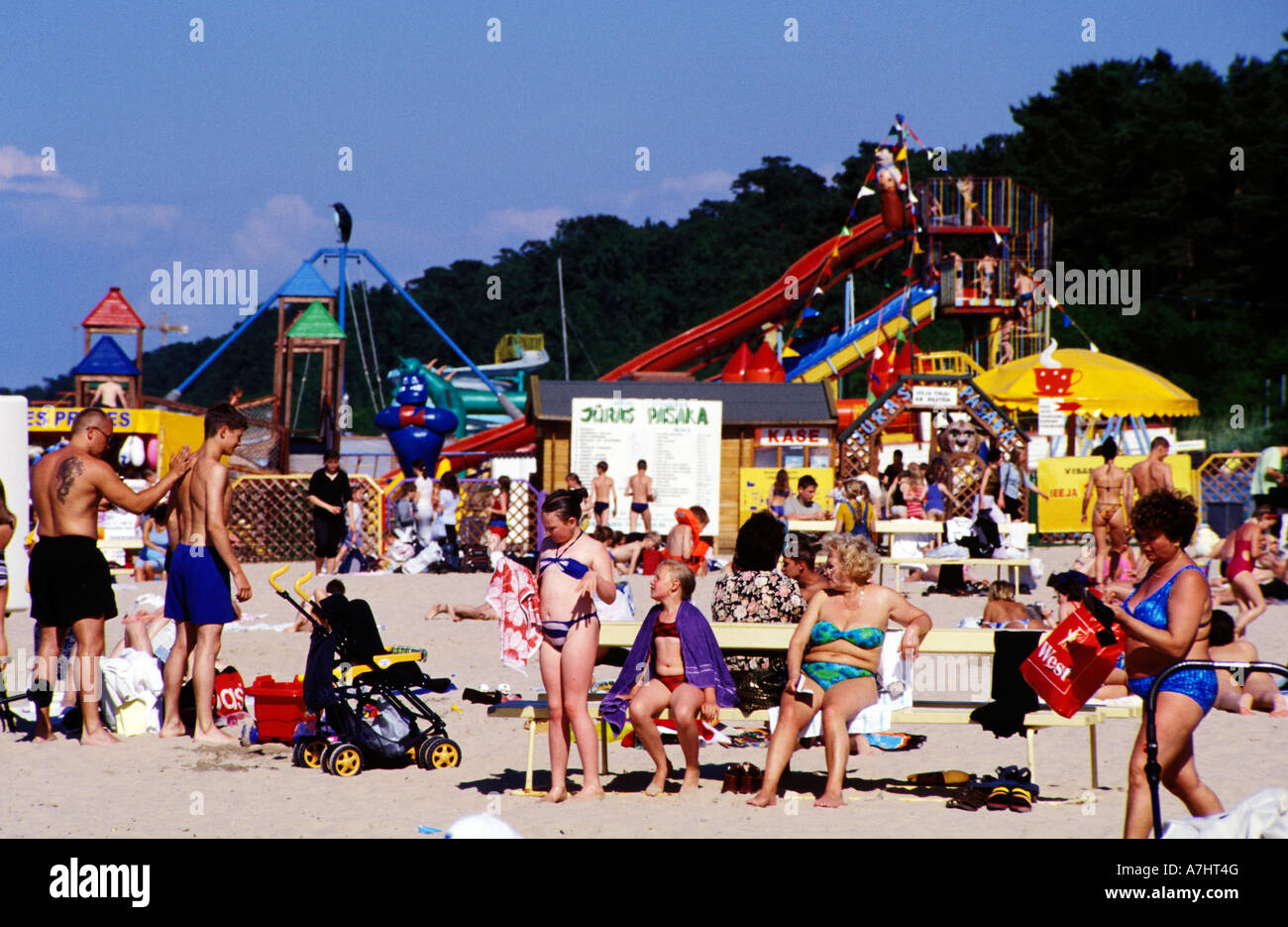 majori beach scene, jurmala, latvia Stock Photo - Alamy