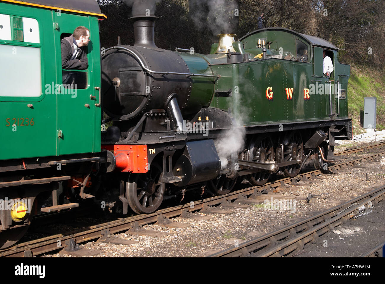 Great western railway 45xx tank locomotive ropley station hi-res stock ...