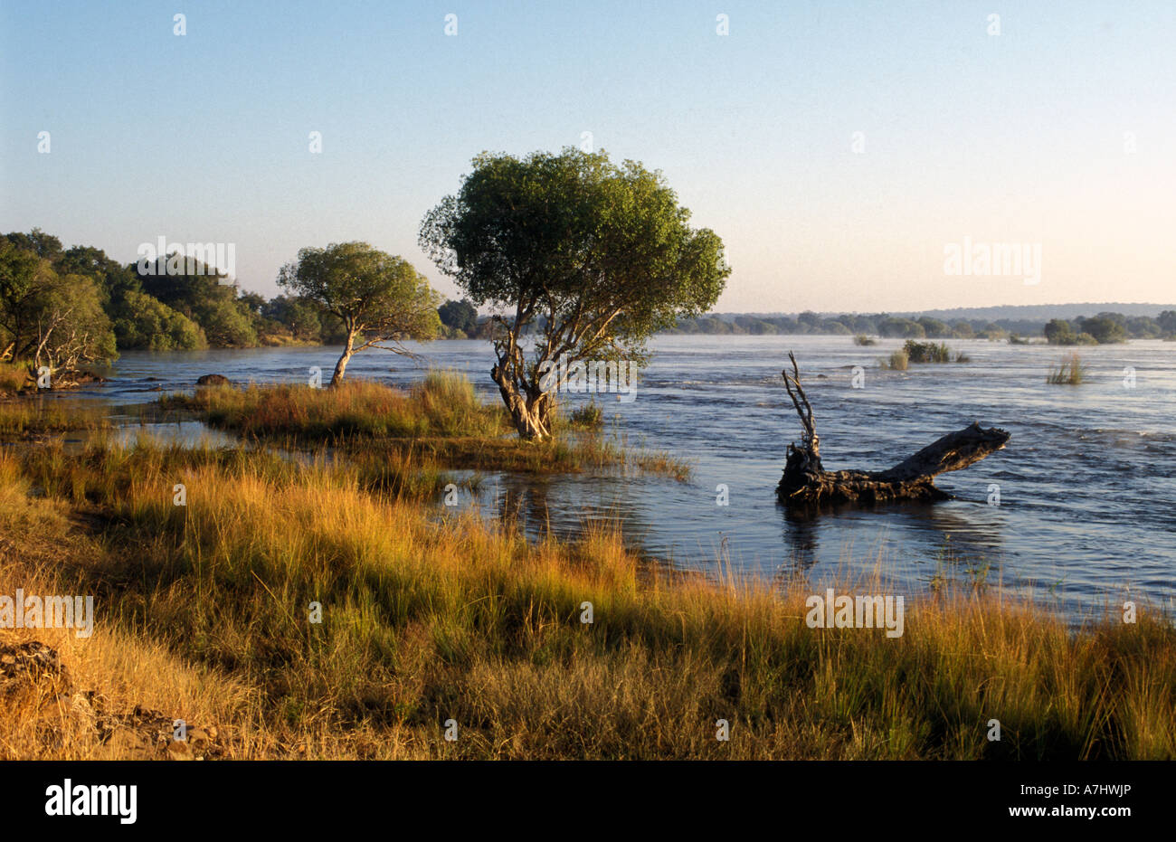 Zambezi river above Victoria Falls Victoria Falls National Park ...