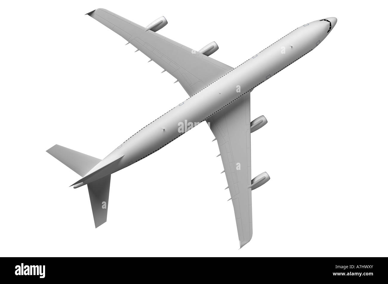Flying aeroplane top view Cut Out Stock Images & Pictures - Alamy