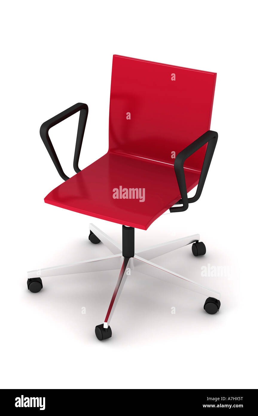 Red Office chair Stock Photo - Alamy