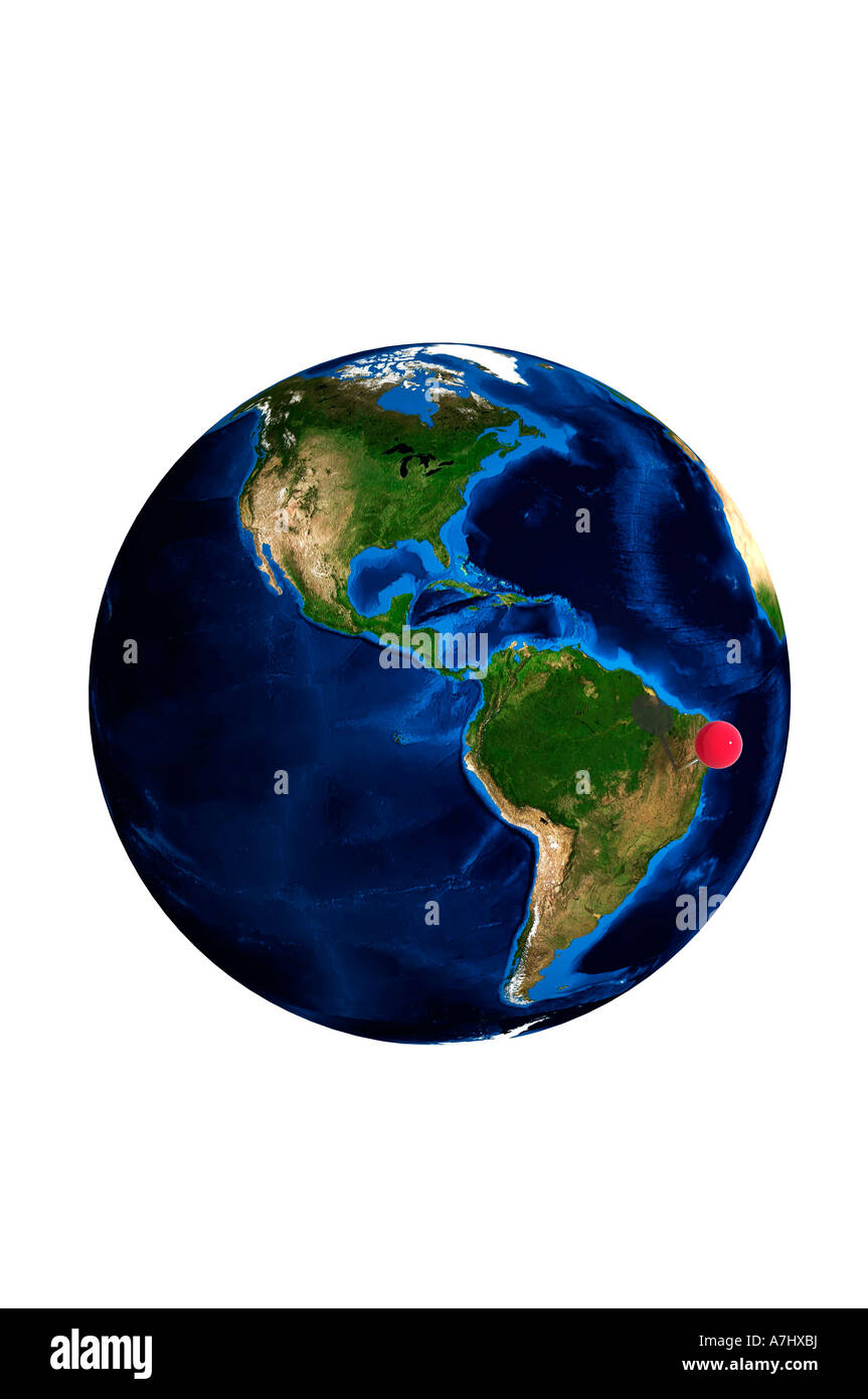 Brazil World Map Globe