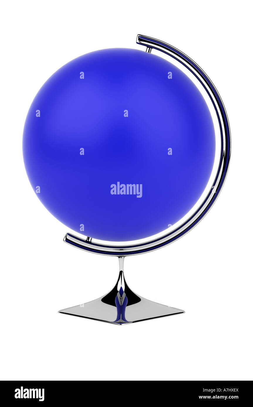 Empty blue globe Stock Photo - Alamy
