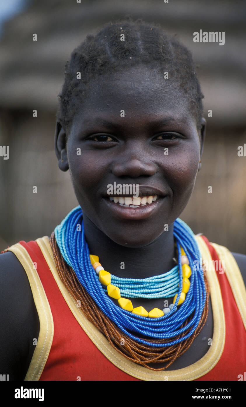 Karimojong girl portrait Uganda Stock Photo - Alamy