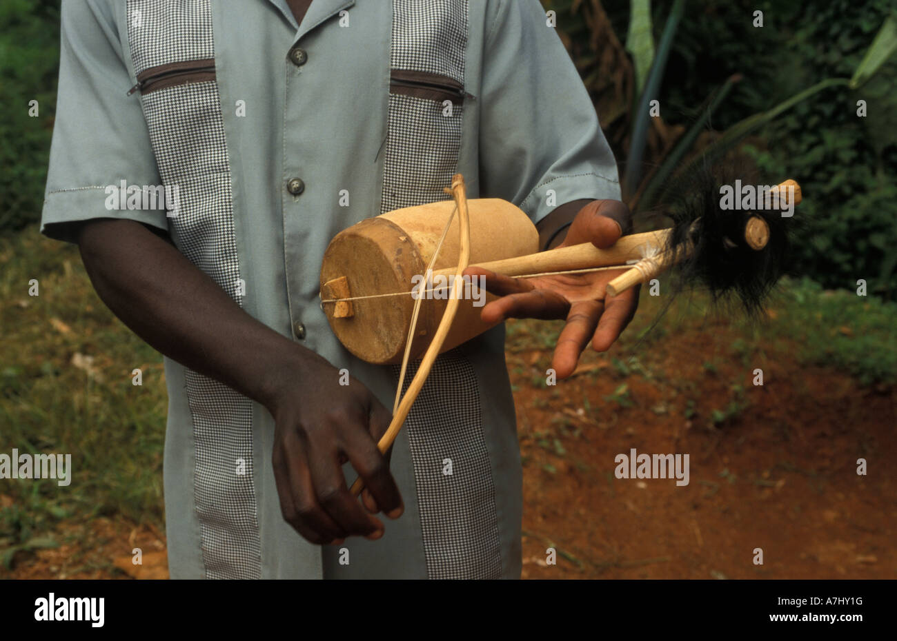 Tube fiddles or Endingidi instrument played by the Baganda and Basoga ...