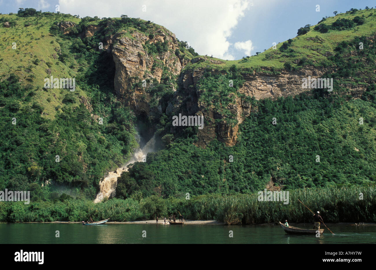Nkusi Falls on Lake Albert can be visited from Semliki Wildlife Reserve ...